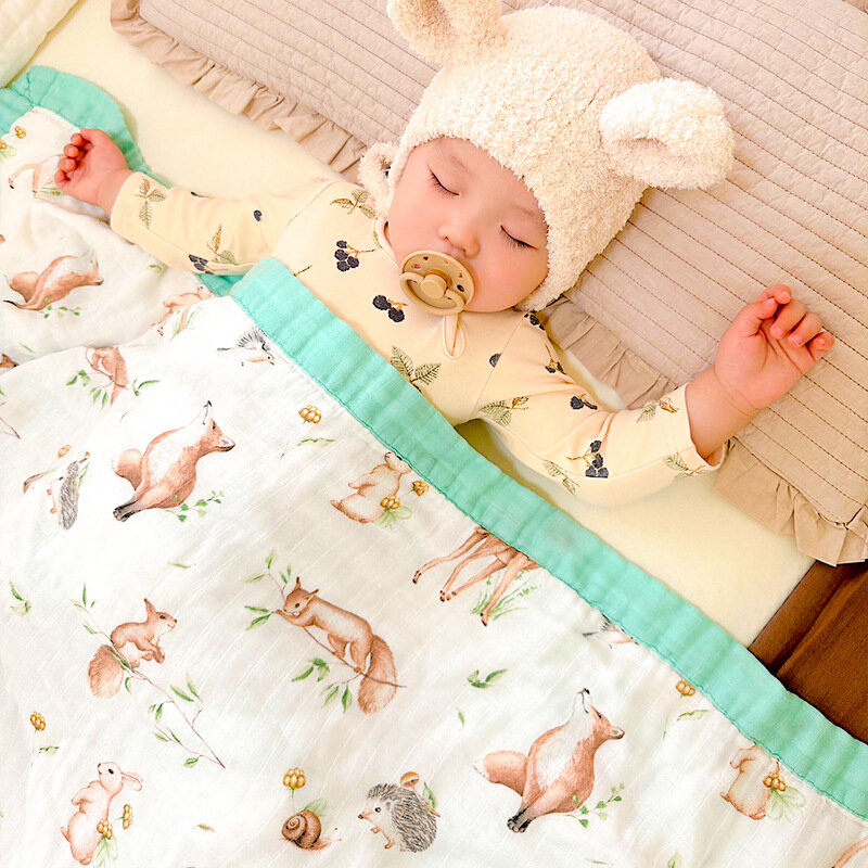 Четырехслойное марлевое одеяло из бамбукового хлопка, полотенце для купания детей, детское одеяло, пеленка для новорожденных, одеяло для детского сада