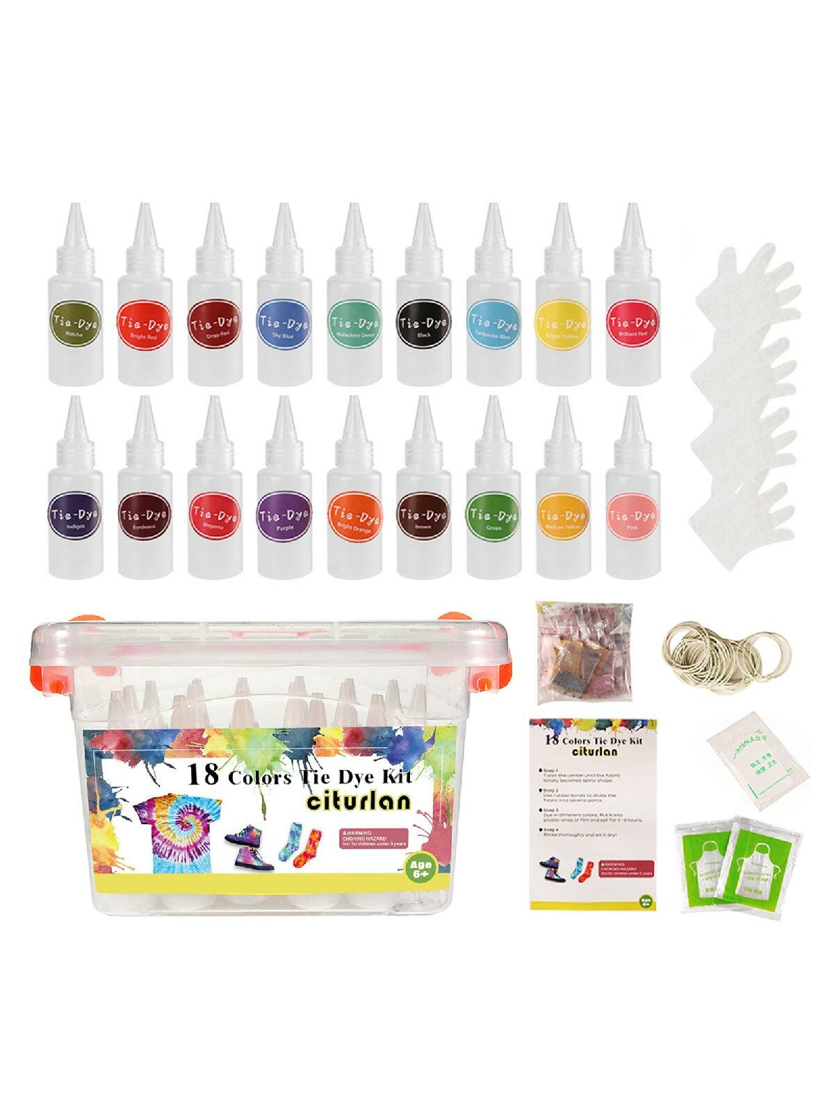 18-цветный краситель для холодной воды, краситель для школьников, набор материалов для рукоделия