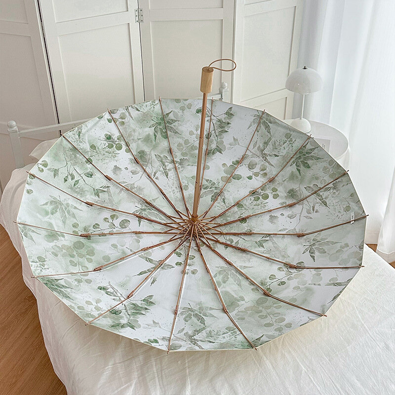16-реберный ручной складной зонт от солнца, большой зонт для защиты от солнца, двойного использования для солнца и дождя, защита от УФ, зонт для студенток, оптовая продажа