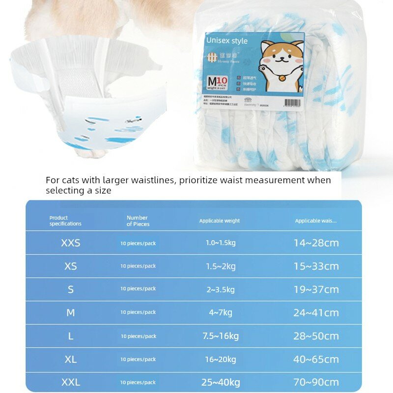 Подгузники для кошек, подгузники для животных, трусики-подгузники, физиологические трусы для собак, для самцов и самок