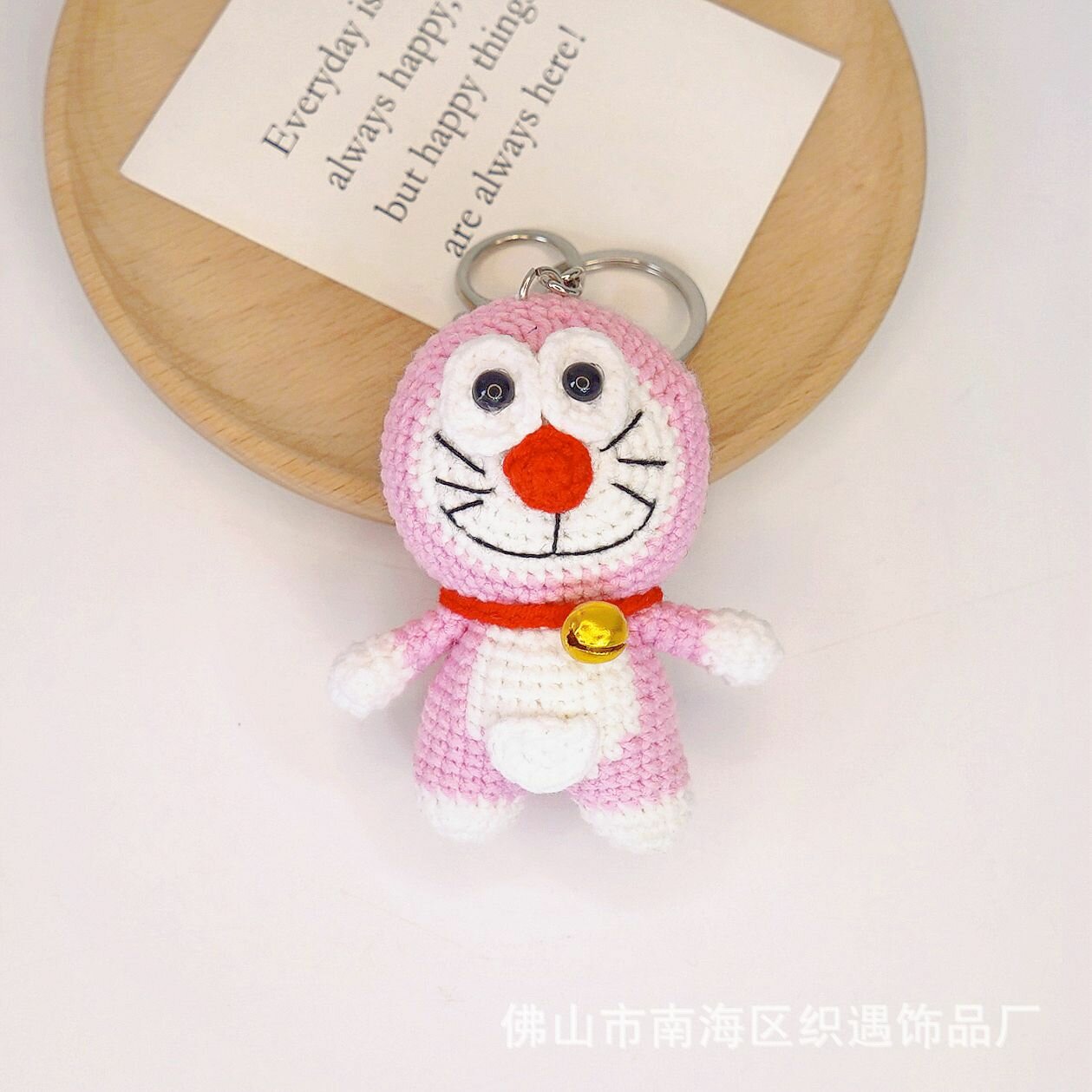 Готовая ручная вязаная крючком кукла из пряжи, кот Дин Донг, Дораэмон, синий толстяк, подвеска для сумки, брелок, подвесные украшения