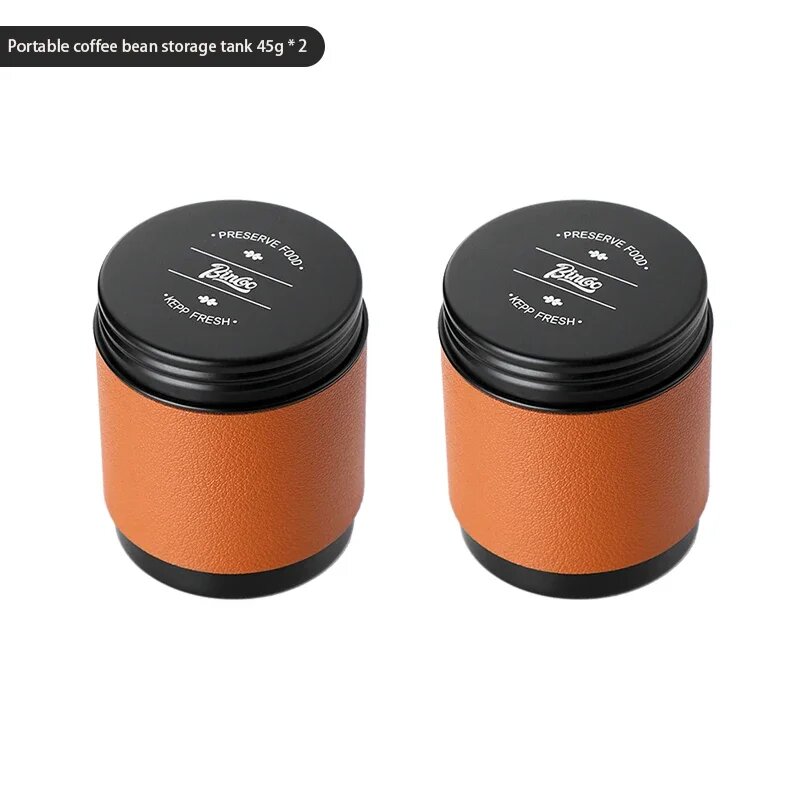 Мини-канистры для кофе Bincoo, 2 упаковки, 80 мл, портативные бутылки для хранения, контейнеры для кофейного порошка на открытом воздухе, герметичные держатели свежести