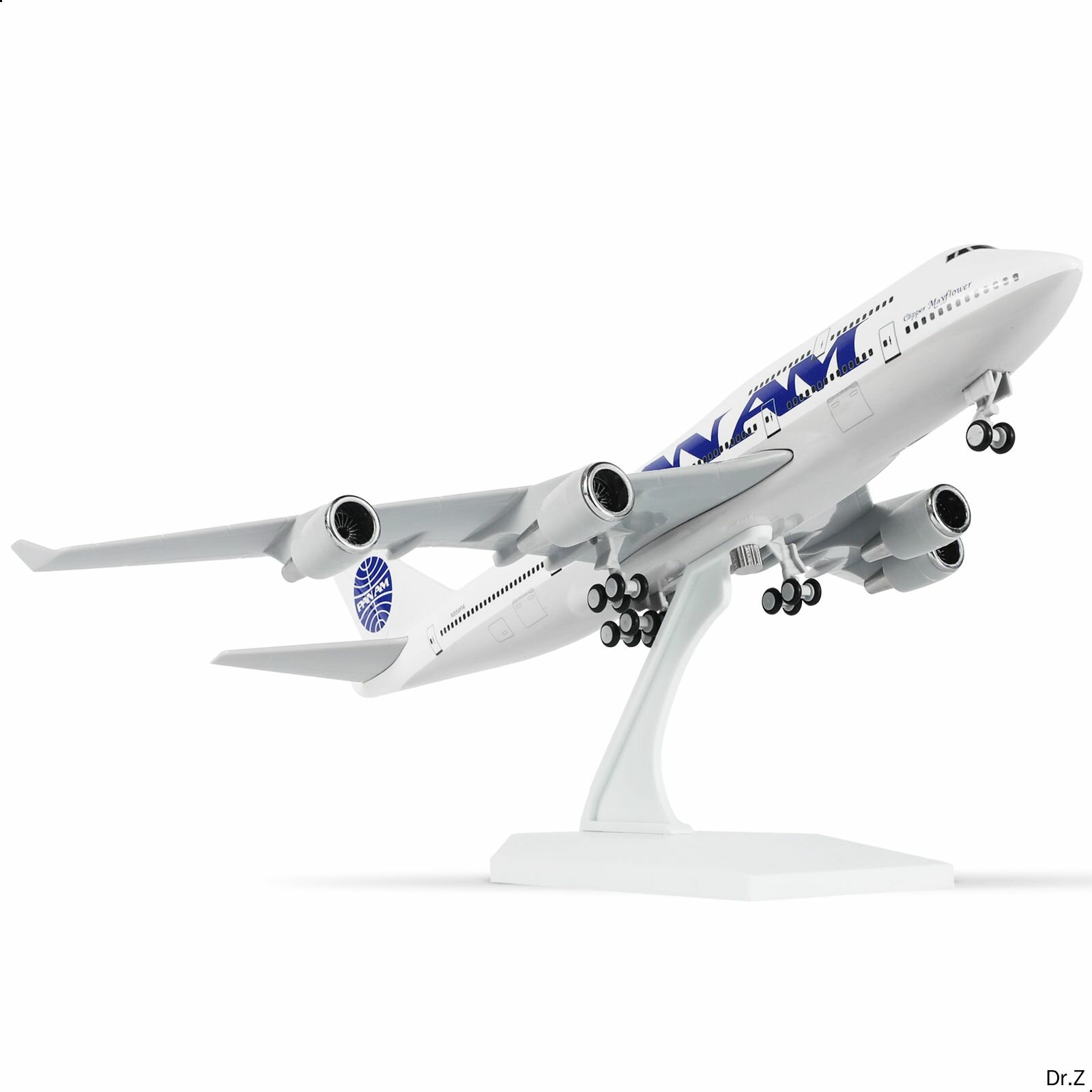 Наборы для сборки моделей самолетов Boeing 747 (30 см в длину) 1/240 для Boeing 747 Airlines, модель самолета из смолы с подставкой для взрослых, простые деловые подарки или украшения для витрины