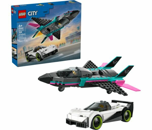 Конструктор LEGO City 60489 Реактивный самолет против автомобиля (Lego 60489)
