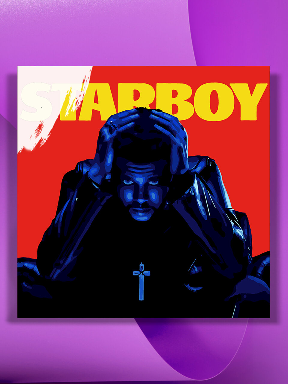 Картина по номерам на холсте The Weeknd - Starboy, 40 х 40 см
