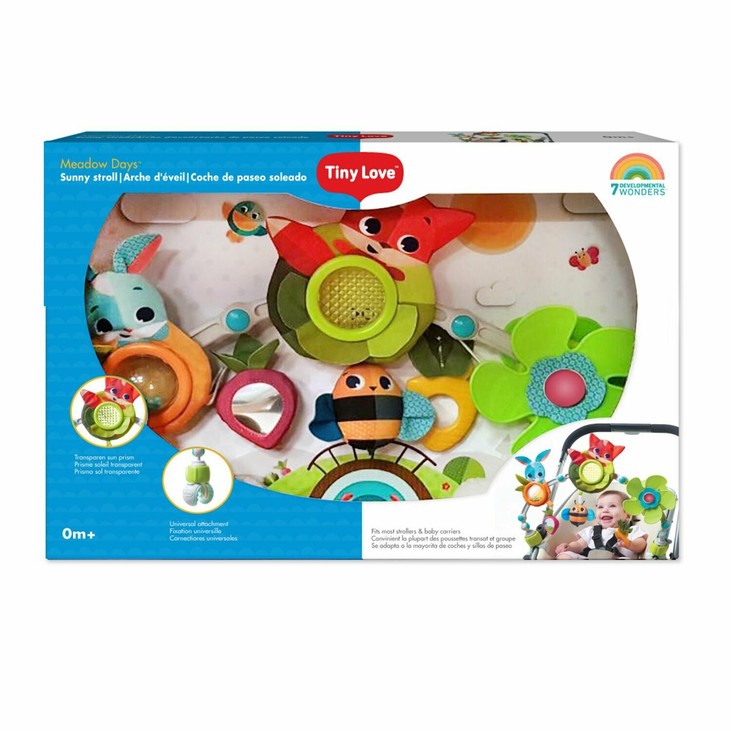 Развивающая дуга с игрушками на коляску, кроватку, автокресло Tiny Love Meadow Days "Солнечная полянка"