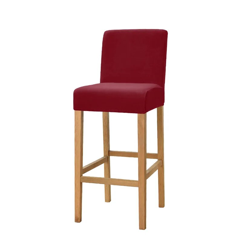 Чехол для барного стула WhiteRain, спандекс, бархатный Бордовый, Burgundy