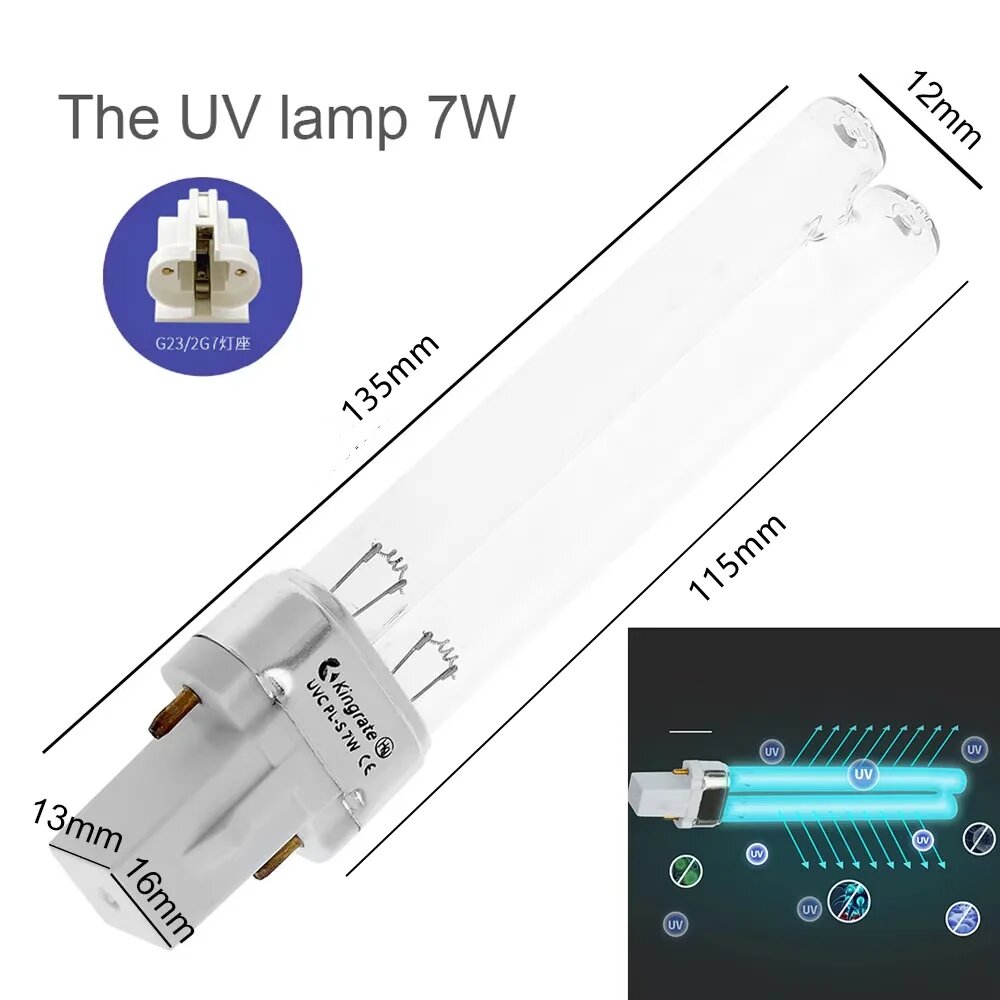 УФ лампа 7W RTNLIT ZW(xx)D12W-H(xxx)