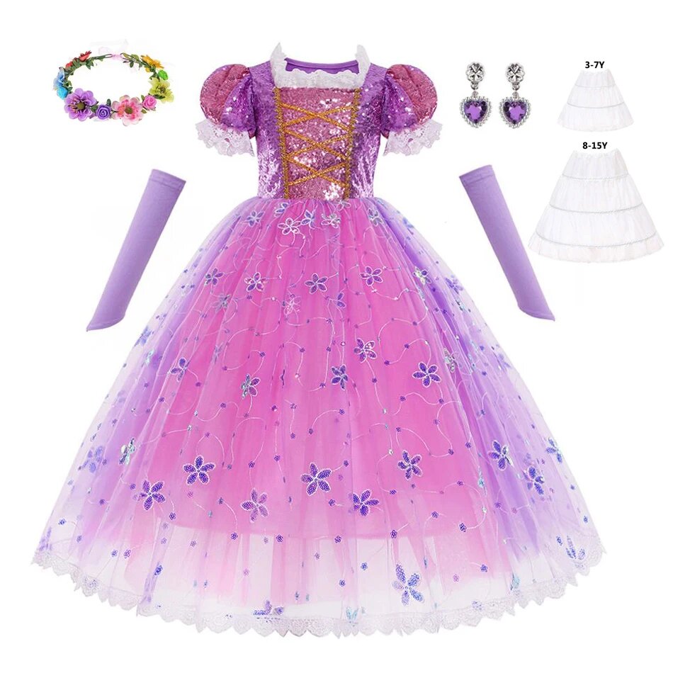 Платье Рапунцель для девочки DreamParty 2T-tag 100, 8