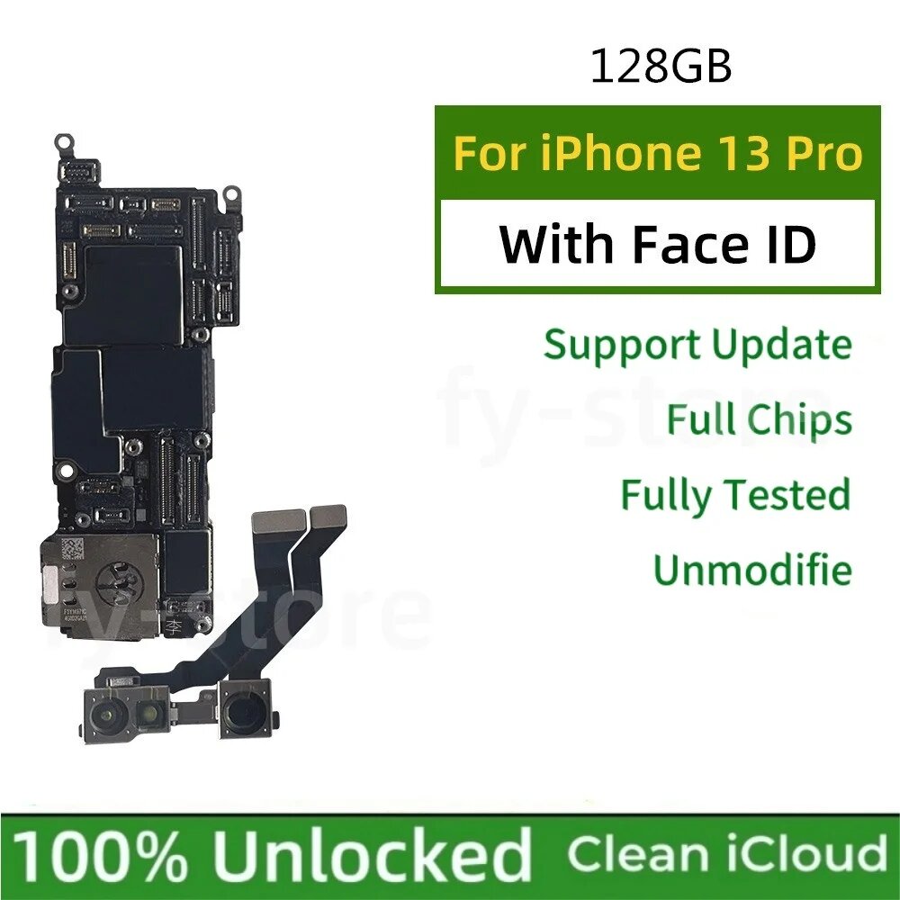 Разблокированная материнская плата для iPhone 13, мини-очистительная материнская плата iCloud для iPhone 13 Pro Max с/без Face ID, материнская плата Unmodifie 13 Pro 128g Face ID