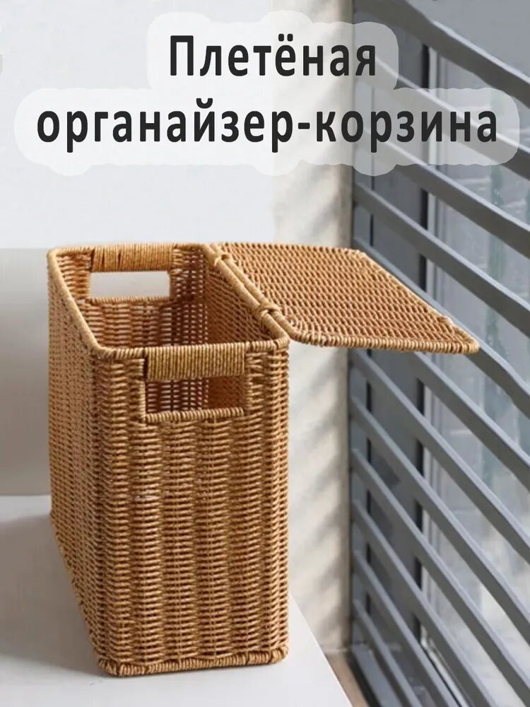 Сундук, Искусственный ротанг (пластик), 48х18х33 см