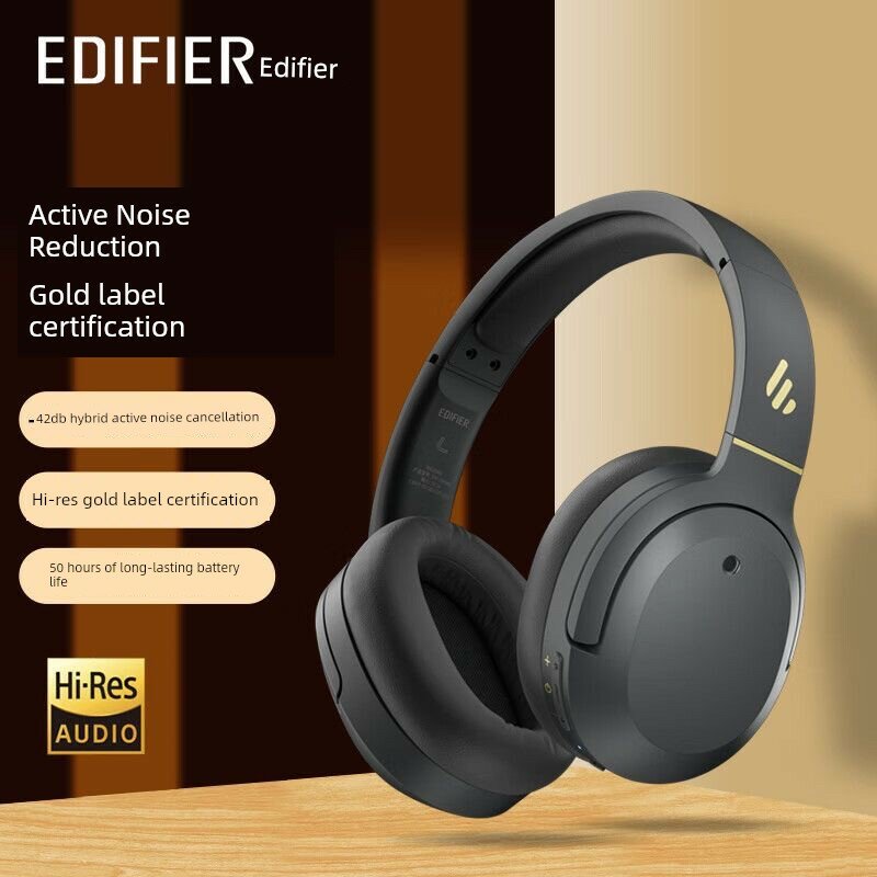 Премиум наушники Edifier W820NB Classic беспроводные для комфортного прослушивания в цвете Классический серый