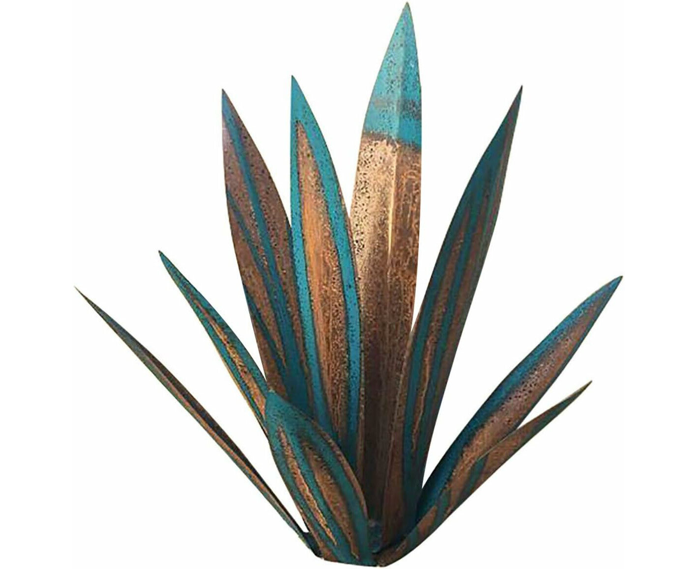 Металлическая скульптура для сада "Агава" синего цвета, 55 см, античная скульптура для сада, орнамент для сада, набор из 9 листов чернил гвоздь, отвертка, гайка, инструкция