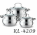 Набор посуды для приготовления Kelli KL-4209, 6 предметов, серебристый