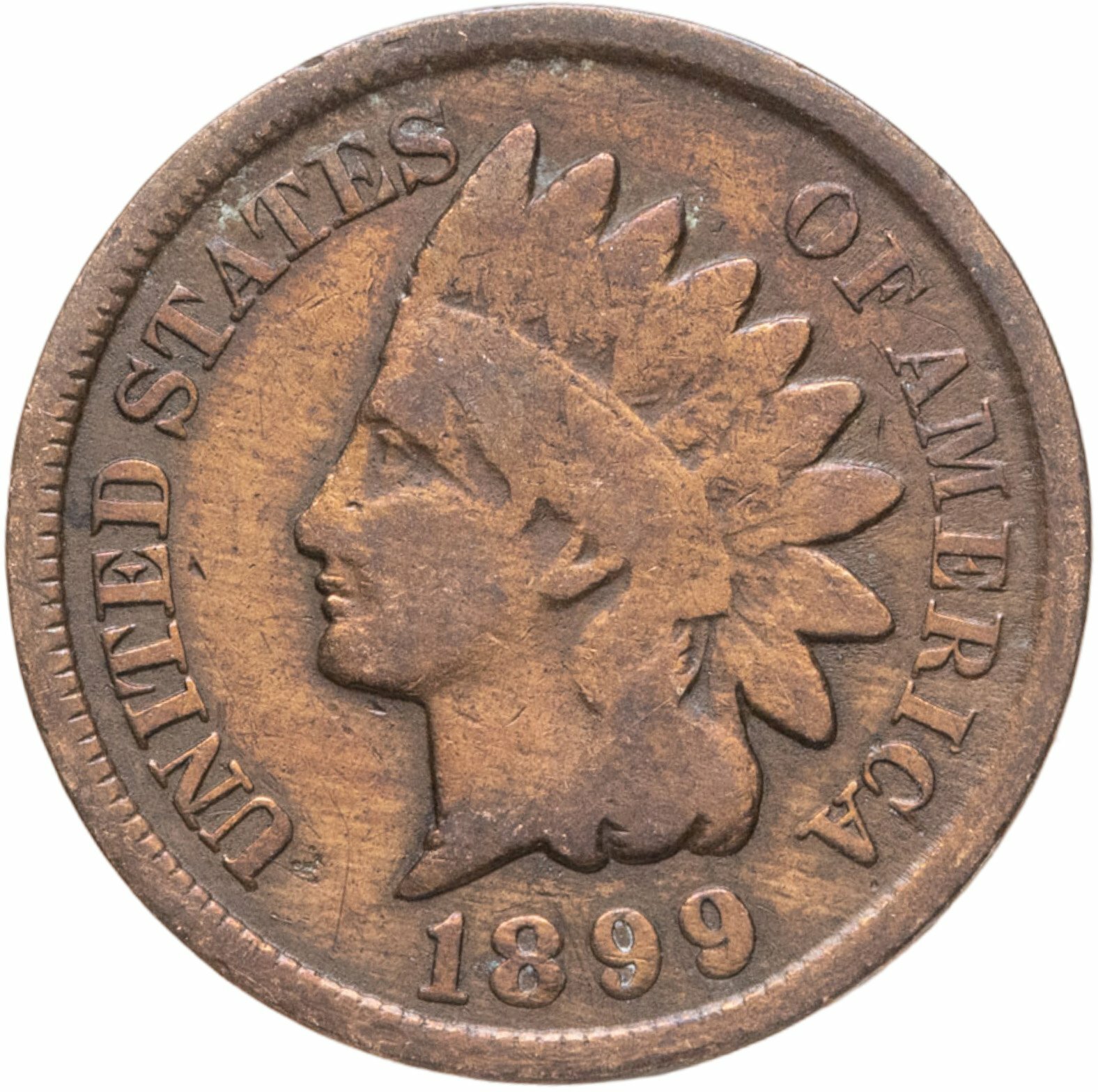 США 1 цент 1899 "Indian Head Cent", Бронза, в сохранности VF