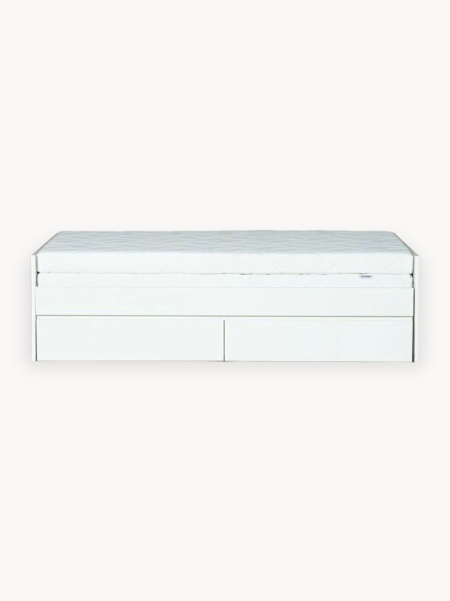 Кровать-трансформер "с двойным матрасом " 90х180х200 с раздвижным механизмом и ящиками для хранения