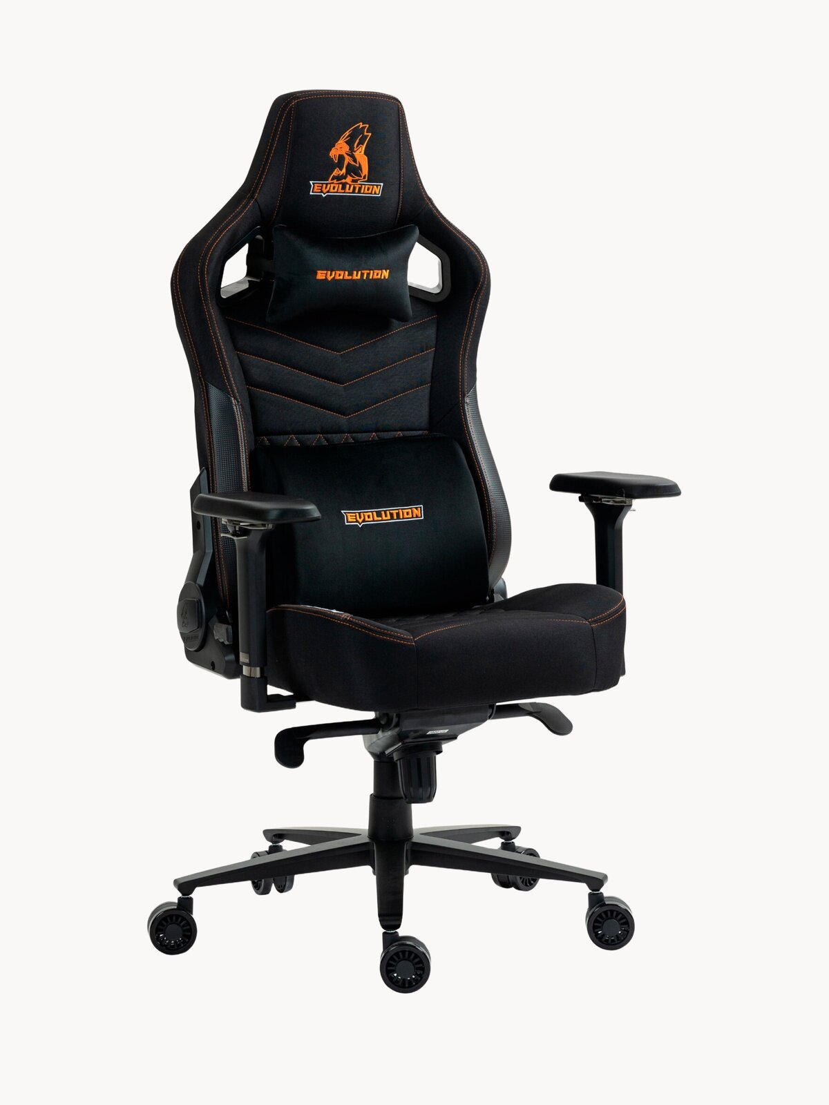 Кресло компьютерное игровое EVOLUTION NOMAD PRO Black/Orange, 4D подлокотники, Мультиблок
