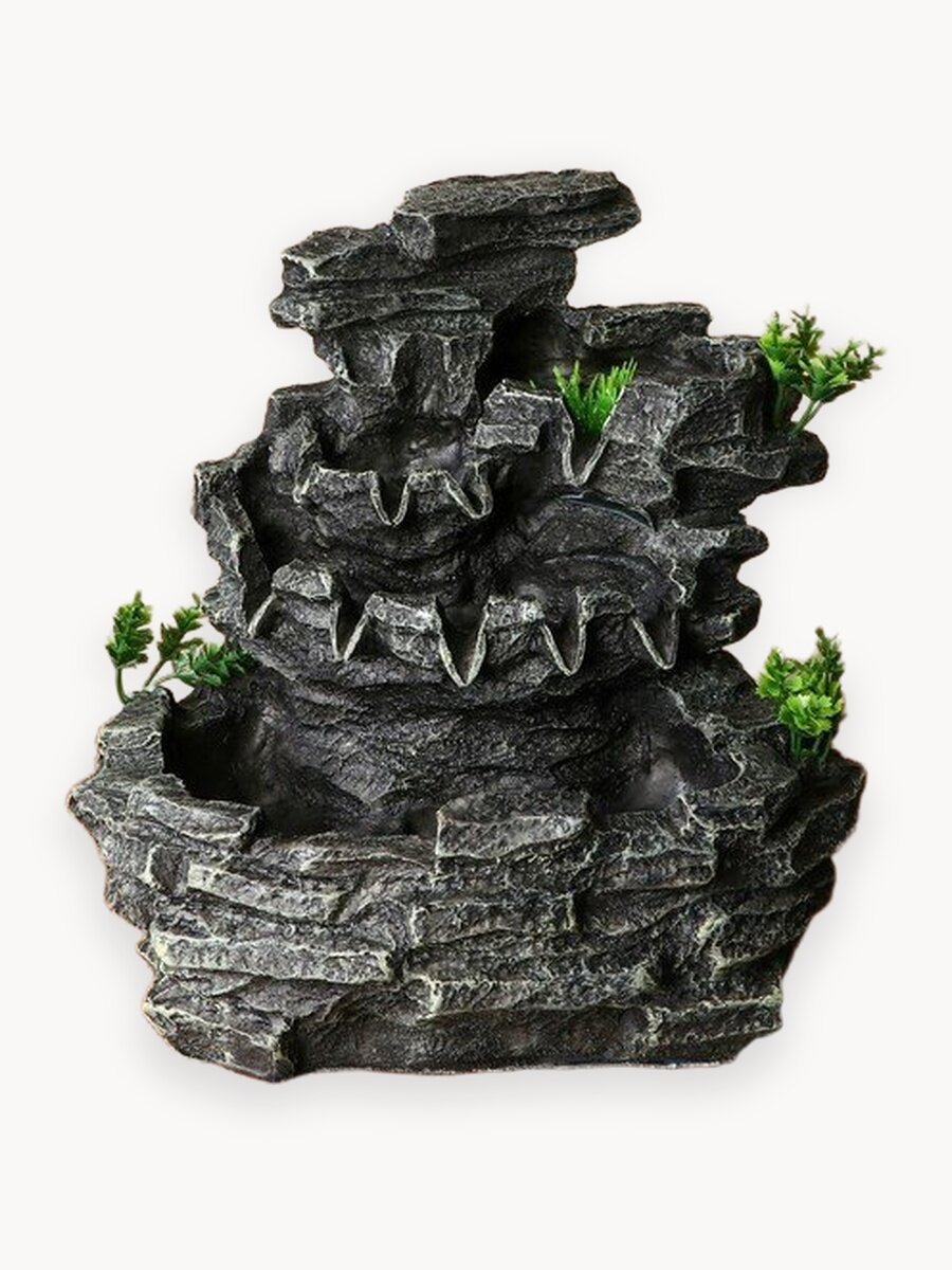 Фонтан настольный «Прохлада», водопад, 11×18×23 см, с подсветкой, без шарика