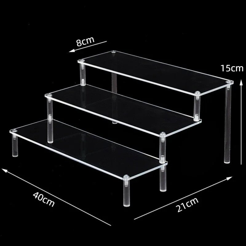 Акриловая подставка для дисплея 1 ярус 3 tier 40x8