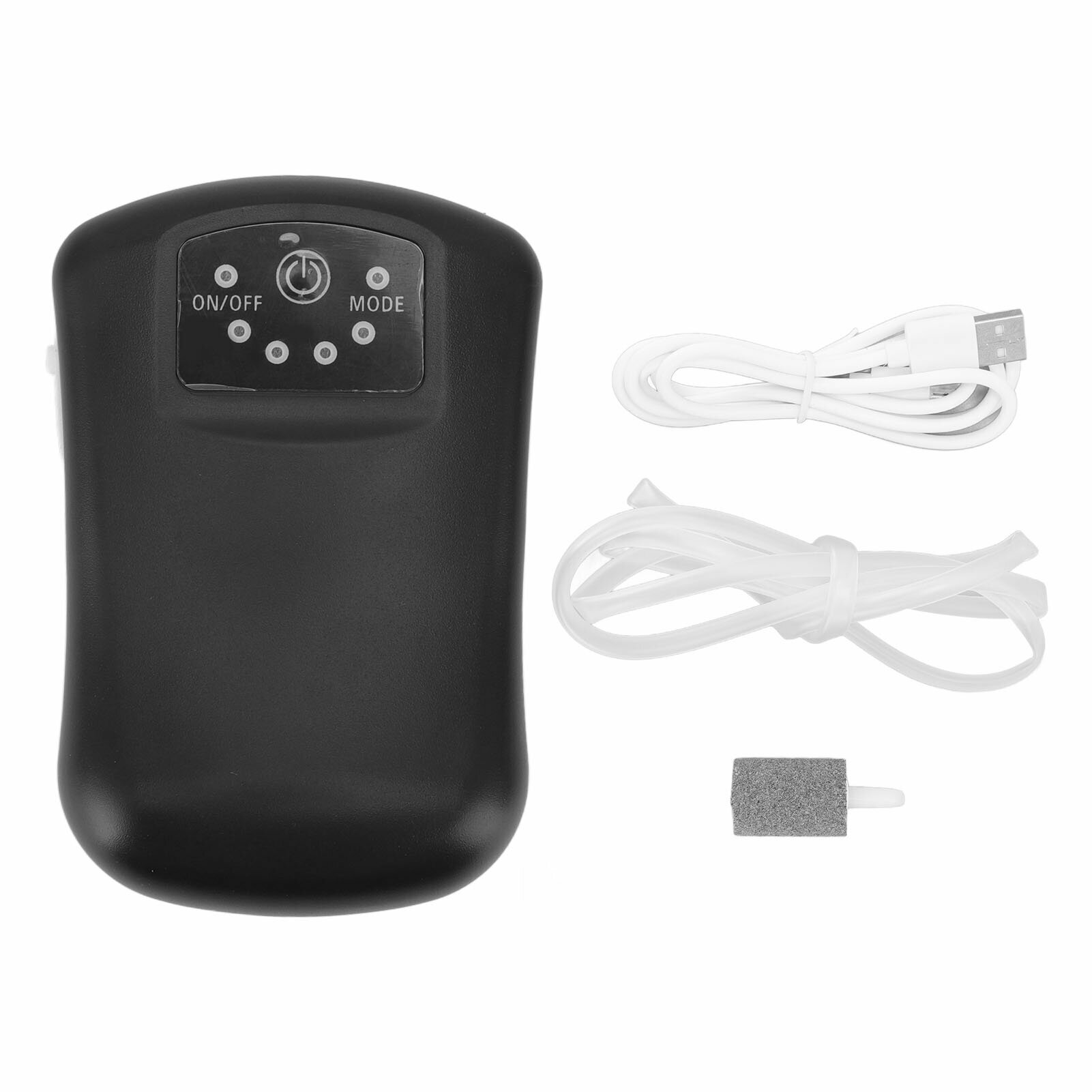 Мощный, сверхтихий кислородный насос для аквариума с зарядным кабелем для домашнего использования.