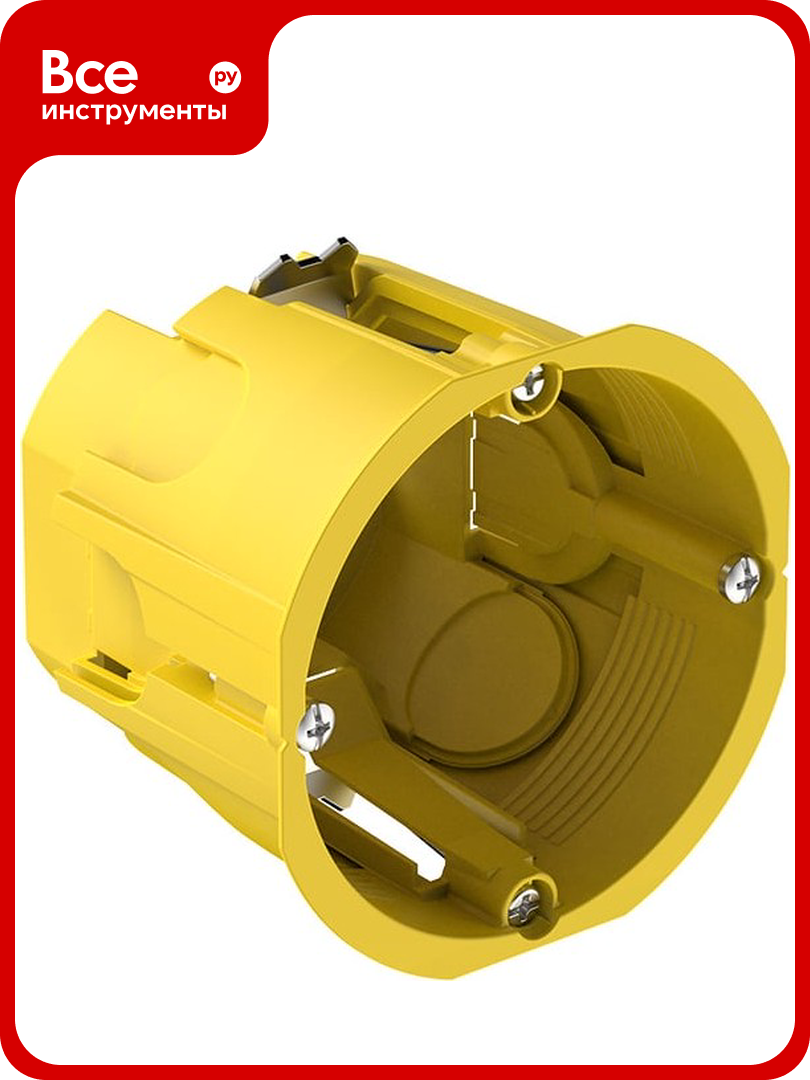 Коробка установочная для полых стен Systeme Electric MultiBox 68(65) х 60 мм желтая со стикером