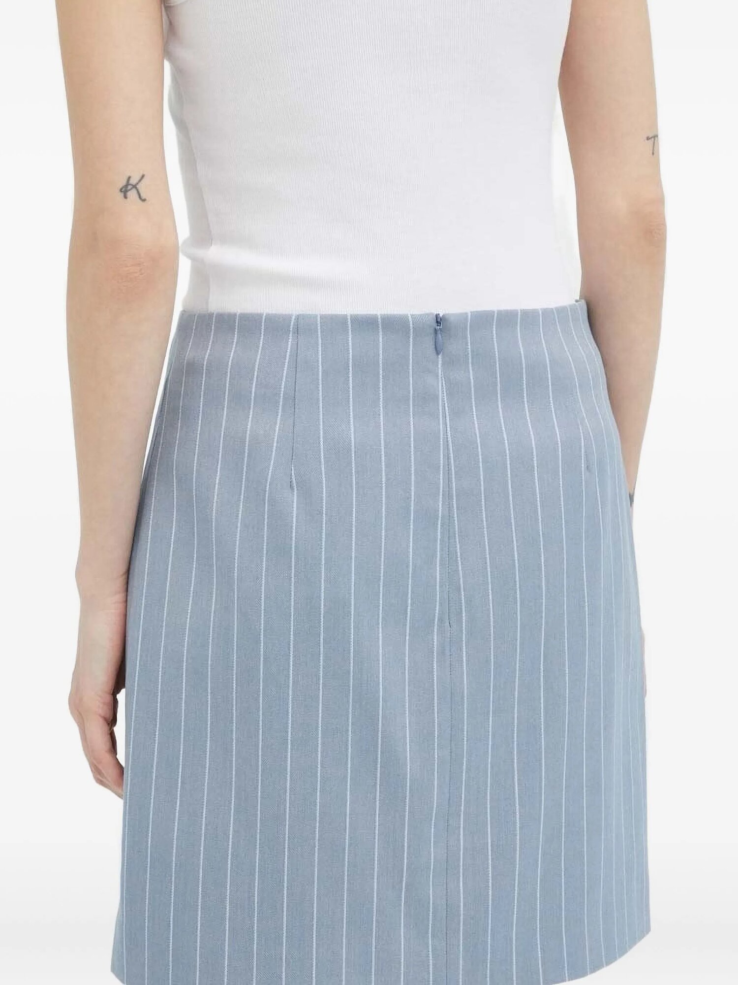 Юбка GESTUZ Pinstripe mini skirt, размер M, blue — фото 1