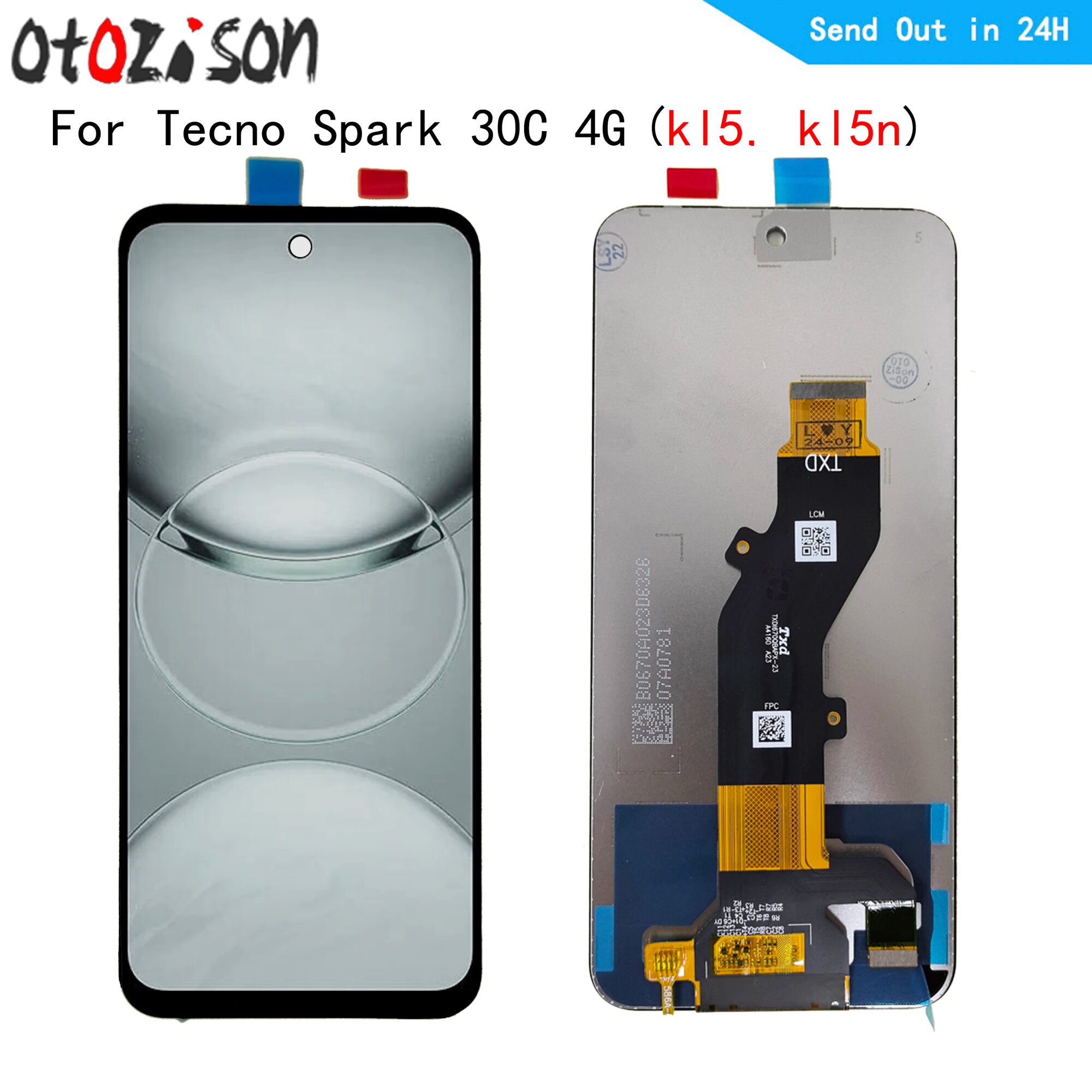 KL5 ЖК-дисплей 6,7 дюйма IPS для Tecno Spark 30C 4G kl5n ЖК-дисплей с цифровым преобразователем сенсорной панели и рамкой в сборе для Spark 30C 4G Lcd No Frame