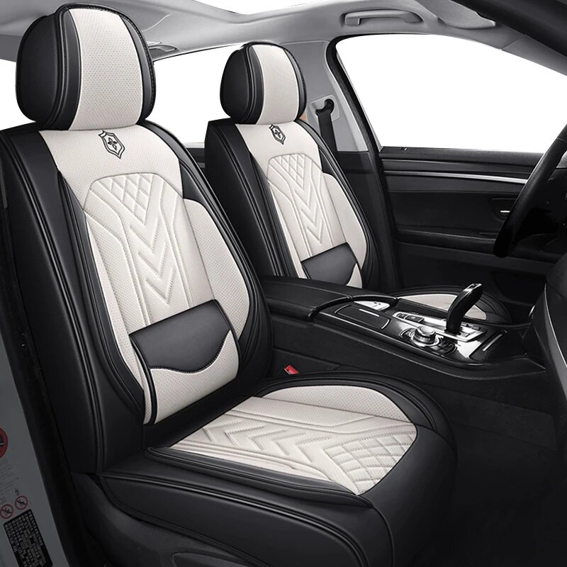 Прочные универсальные роскошные чехлы на автомобильные сиденья для Honda Fit City Accord 7 8 Civic Jazz Vezel CRV, подушка, авто аксессуары для интерьера 2PCS-Black