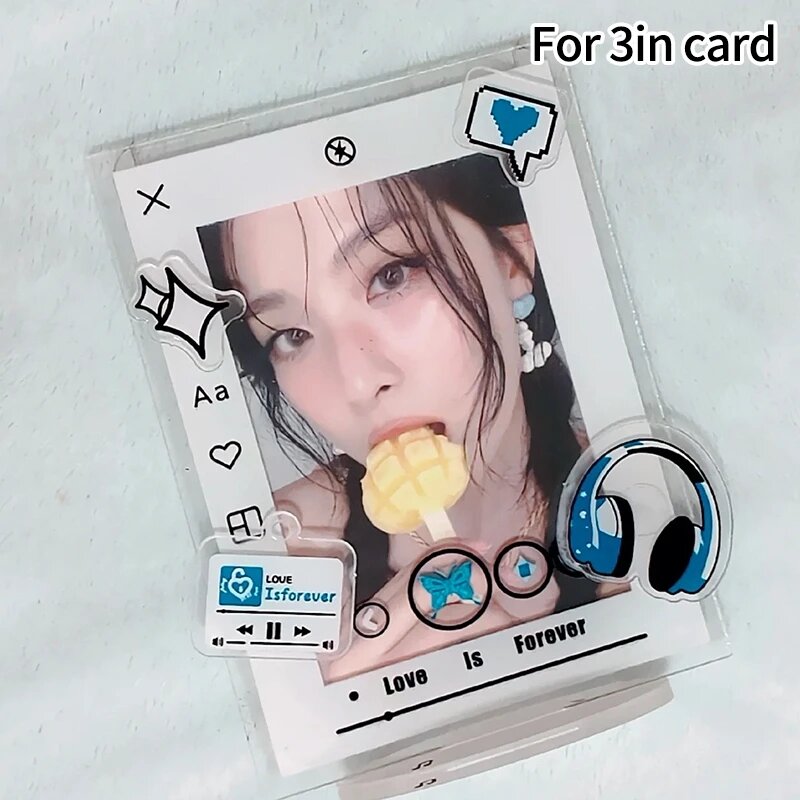 INS акриловая фоторамка мультяшная визитница Стенд для карт Kpop держатель для фотокарт идол защита картин рукава школьные Канцтовары