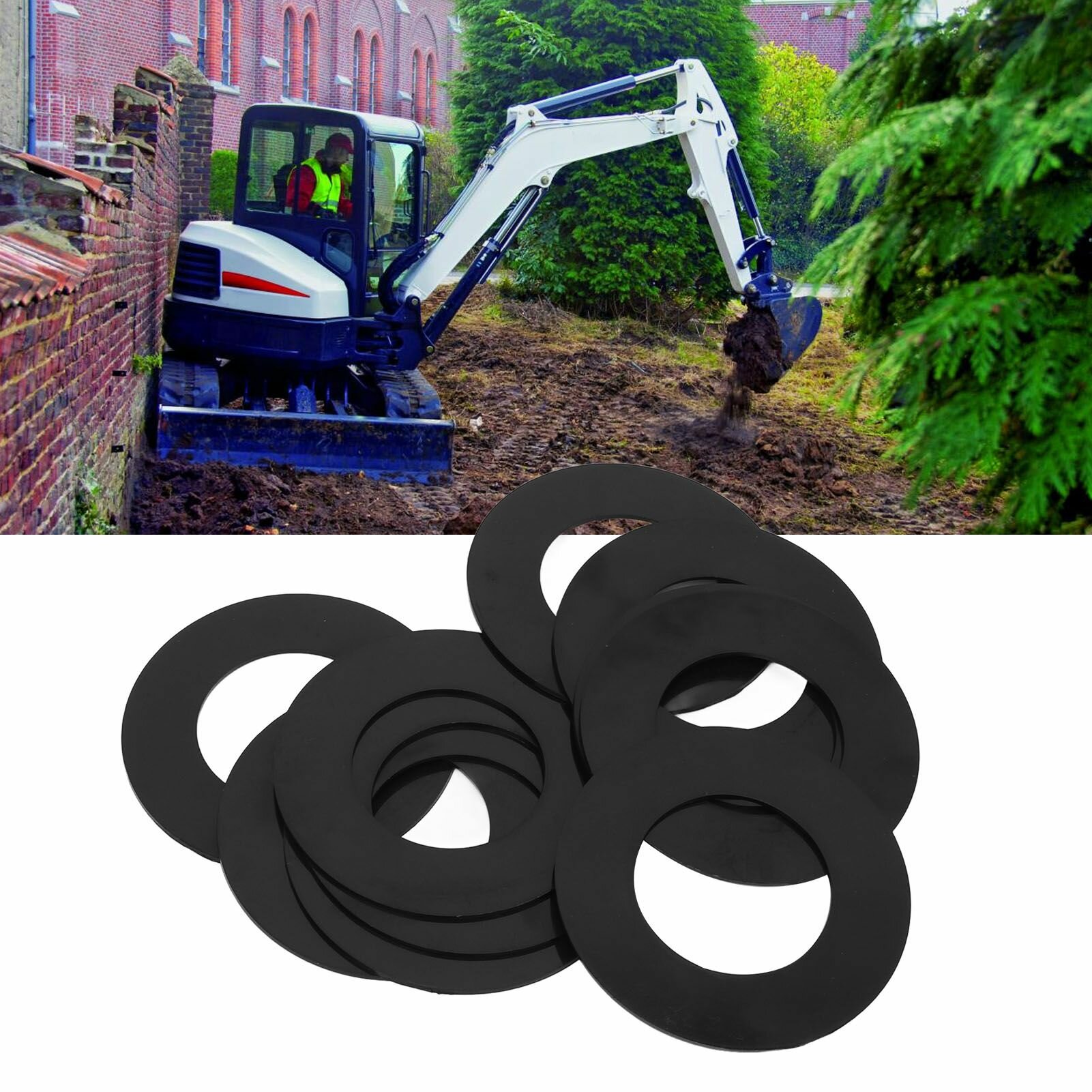 Комплект прокладок для пальцев ковша 45 мм, защита от грязи, сменный комплект прокладок для пальцев ковша экскаватора Bobcat E50 337 341 435 X335 X337 X341