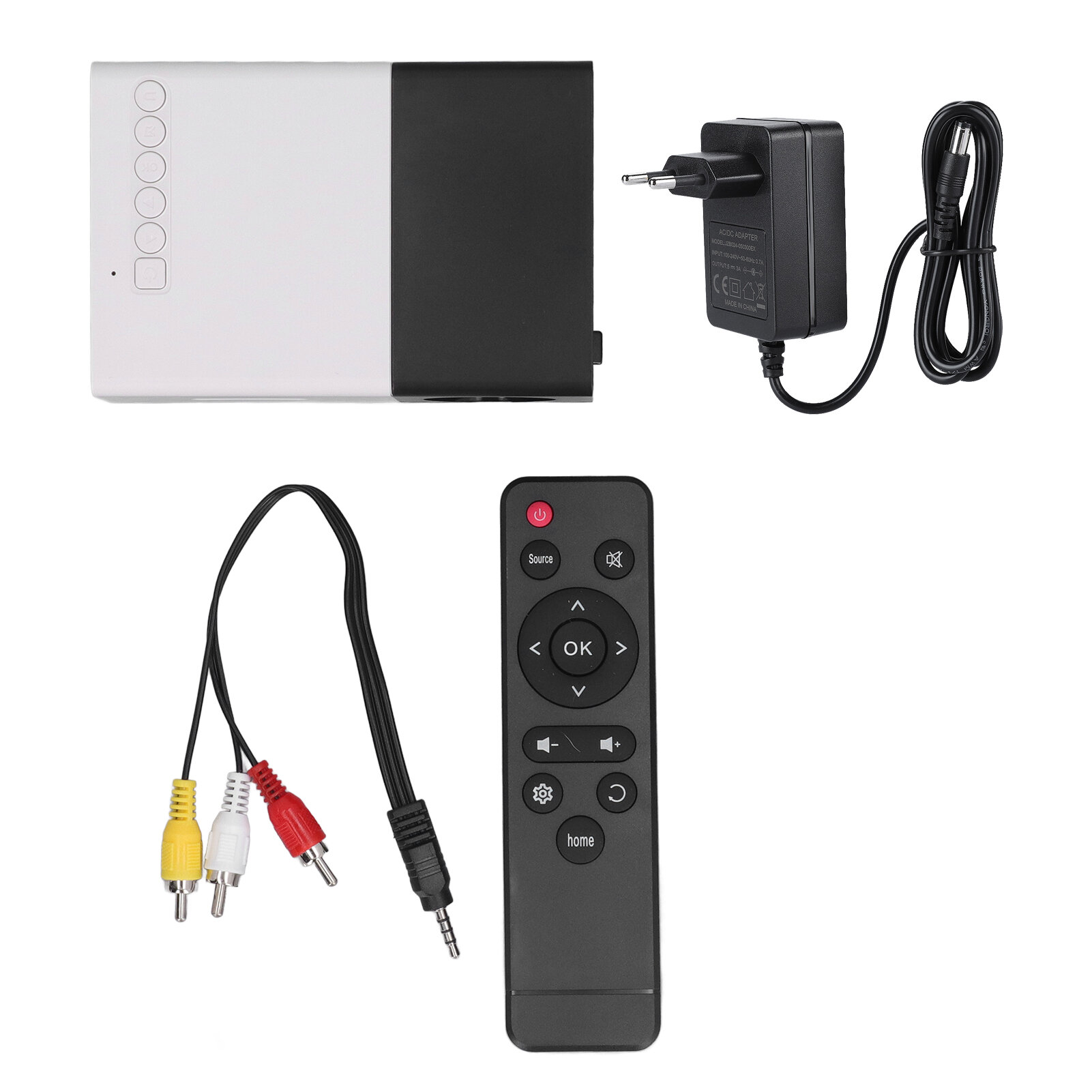 1080P Мини-Проектор Портативный Фильм для Мультфильма Детский Подарок LED Pico Video Совместим с USB AV Пультом Дистанционного Управления EU Plug