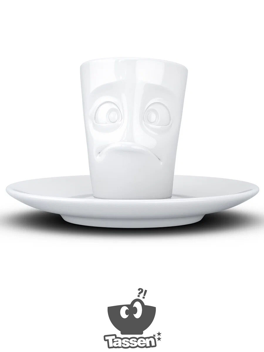 Чашка кофейная с блюдцем Tassen Мимика Buffled, 80 мл, фарфор