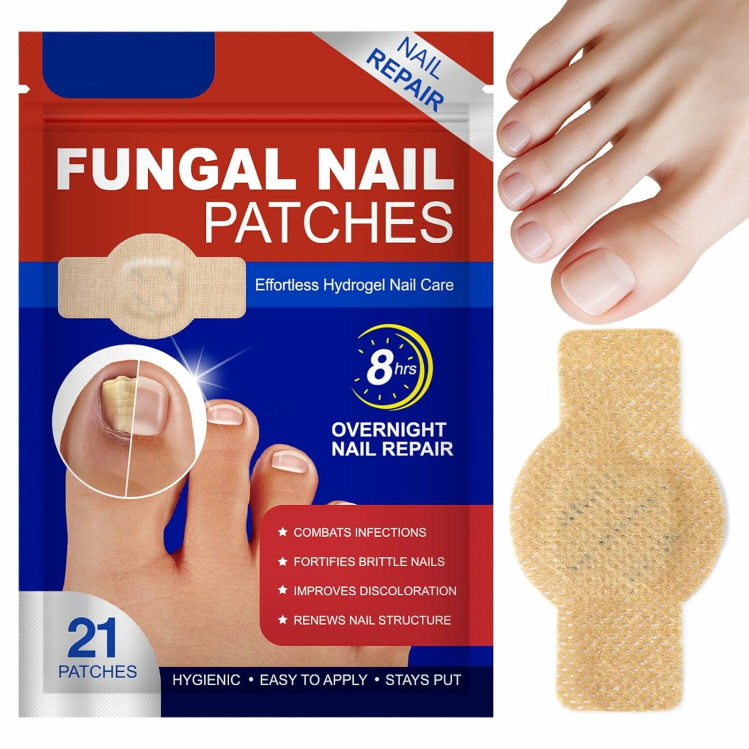 Грибковые пятна для ногтей для ногтей на ногах, 21 шт./Сумка для лечения грибков.