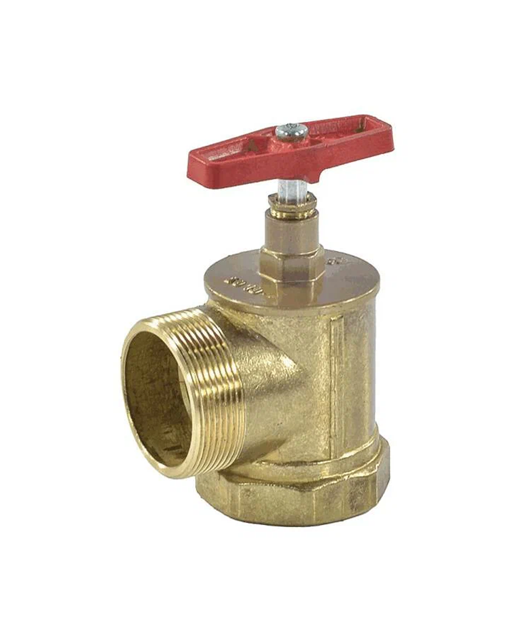 Клапан пожарный латунь угловой 90 гр ПК50 Ду 50 1,6 МПа муфта-цапка Цветлит ZW80002