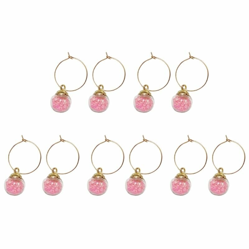 Набор маркеров для бокалов (10 шт), Розовый