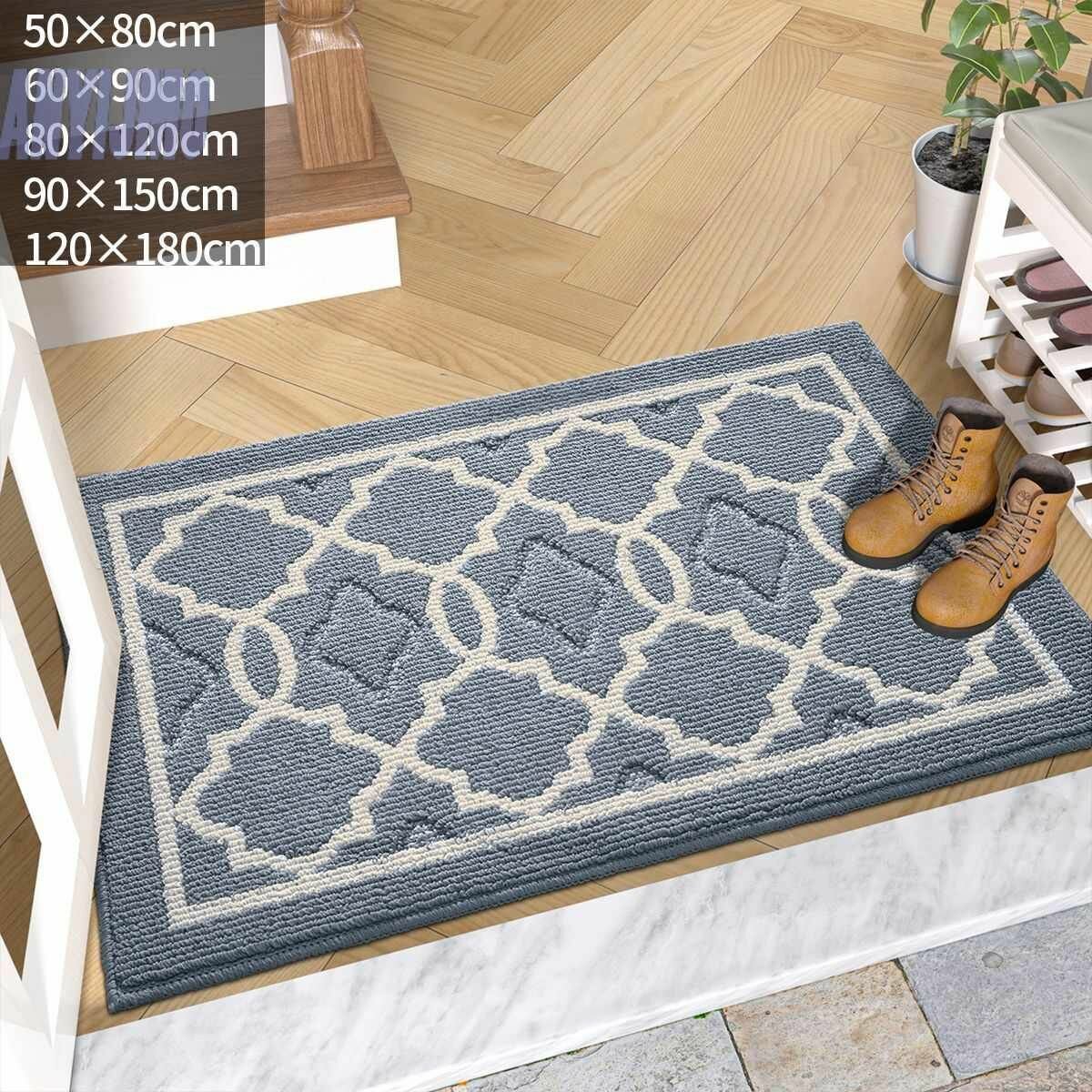 Ковер в прихожей DEXI, нескользящий ковер на пол, коврик придверный резиновый, цветочная текстура, большой размерANYIJMO