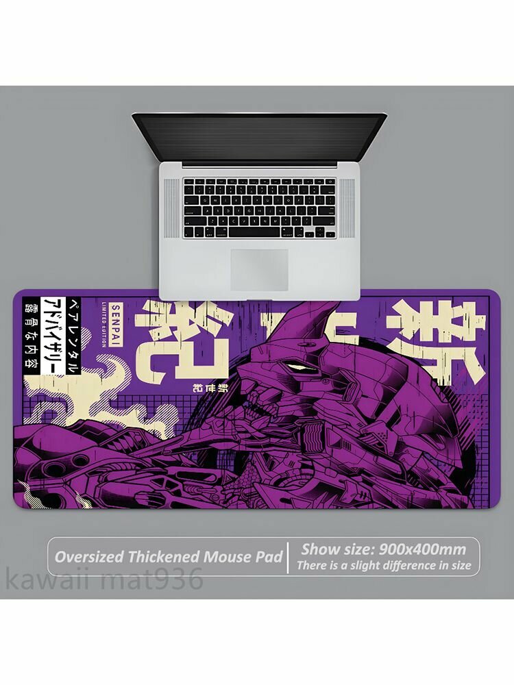 Коврик для рабочего стола "Neon Genesis Evangelion", противоскользящий, игровой, 40 см x 90 см