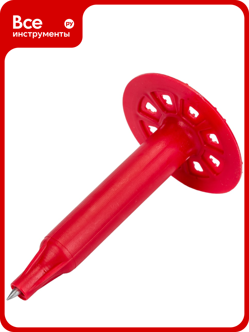 Гриб прямого монтажа утеплителя FIXPISTOLS Тарельчатый дюбель для монтажных пистолетов F-IN100/60 100шт/уп 2-1-6-3129