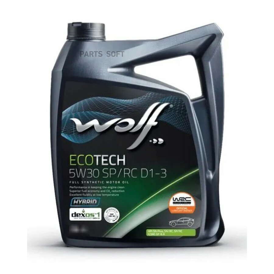 1049901 WOLF ECOTECH 5W-30 SP/RC D1-3 ILSAC GF-6A 4 л масло моторное (PN 1049901) 1049901 WOLF ECOTE от официального дистрибьютора, WOLF OIL, артикул 1049901
