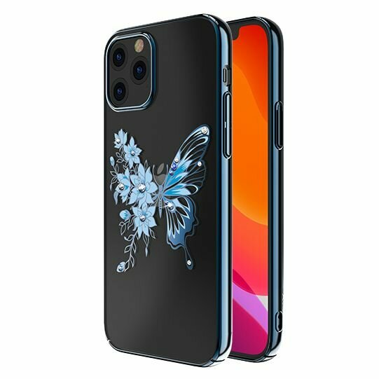 Чехол PQY Butterfly для iPhone 12 Pro Max Синий