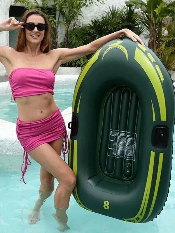 Лодка Yucalo, для детей, устойчивая форма, ПВХ, цвет зеленый