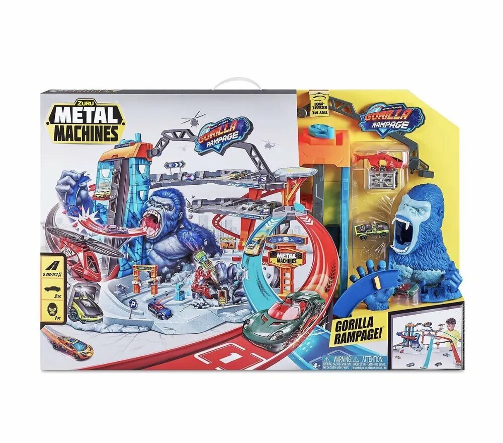 Гоночный трек Zuru Metal Machines "Gorilla Attack" 6726, 3 трассы, 175x46 см