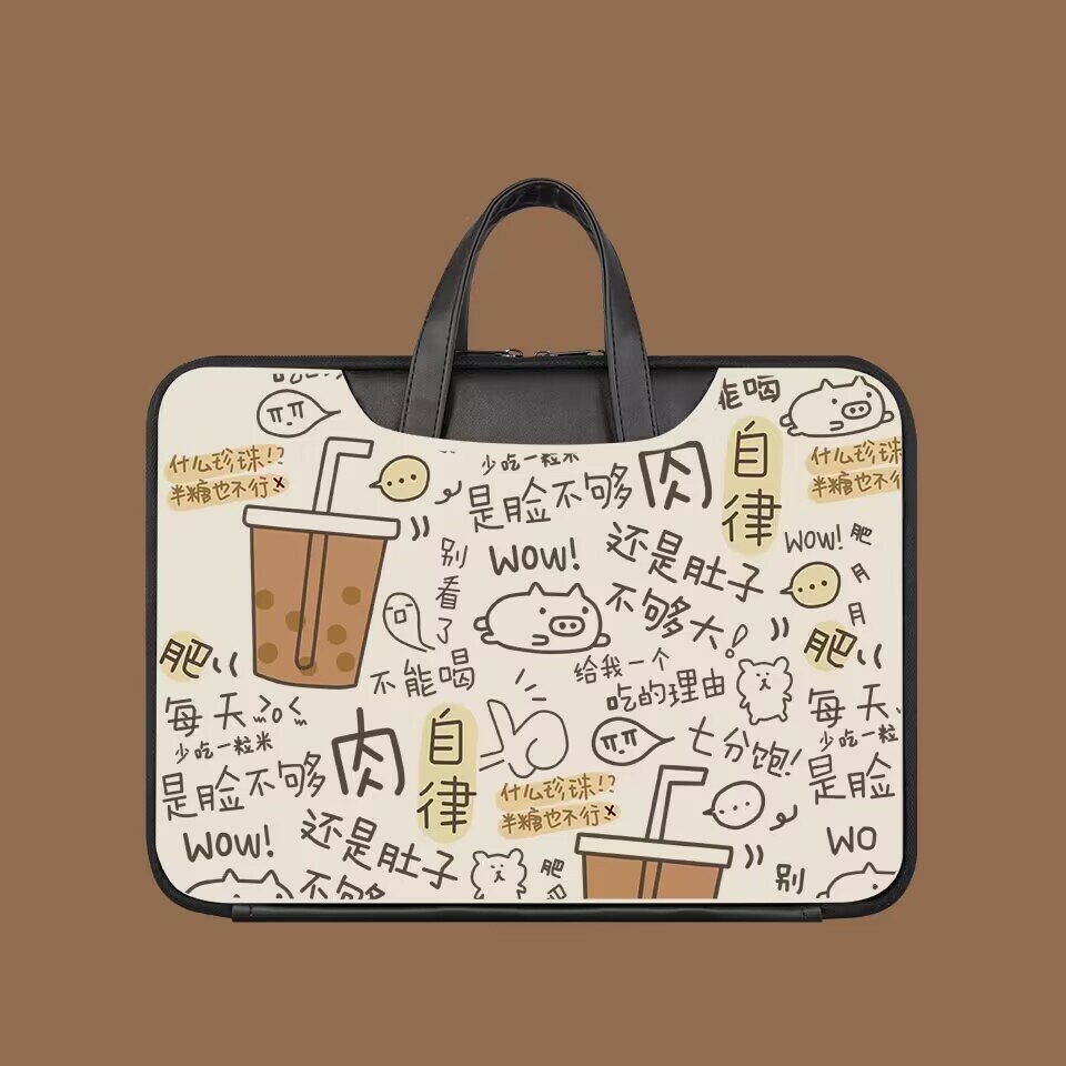 Сумка для ноутбука, искусственная кожа, женская, мультяшный дизайн