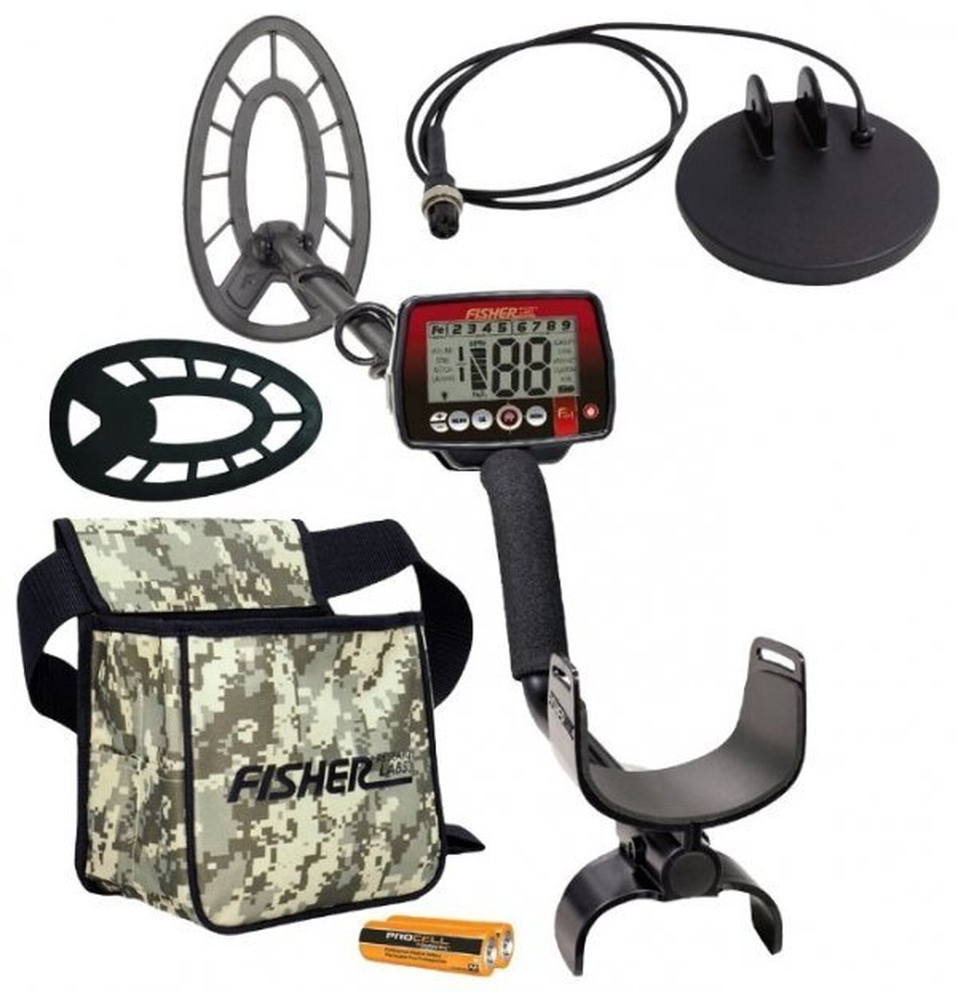 Металлоискатель Fisher F44 (2 катушки и сумка для находок)