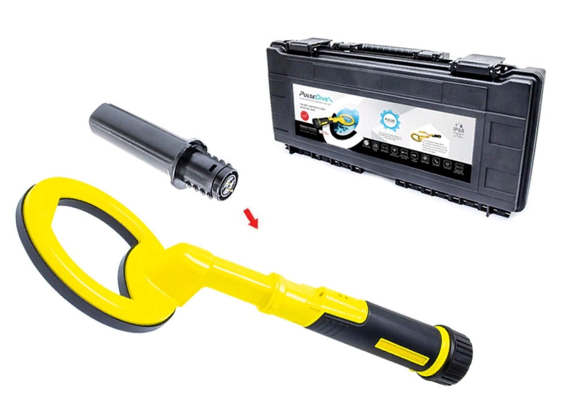Подводный металлоискатель пинпоинтер Nokta Makro PulseDive (желтый) 2 в 1