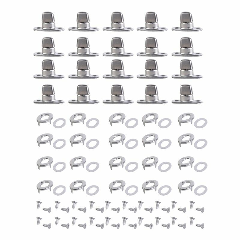 (1 упаковка из 20 комплектов) Застежки с торсионным замком, поворотная кнопка, заклепки для ушек