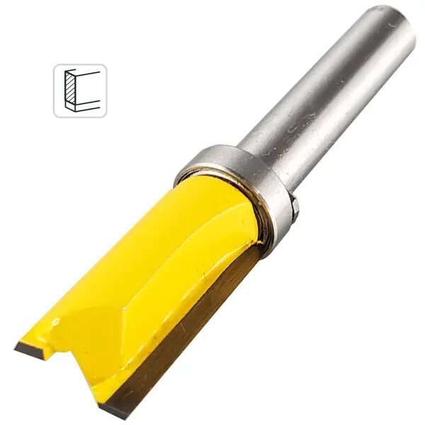 Фреза по дереву кромочная прямая 553338 12.7x25 мм верхний подшипник хвостовик 8 мм