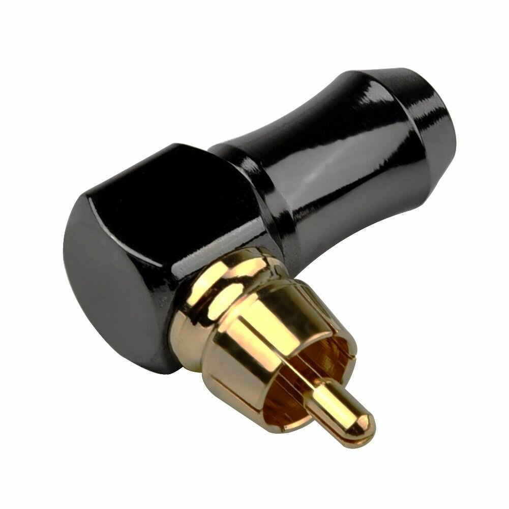 Позолоченный AV-разъем RCA 90 градусов Lotus
