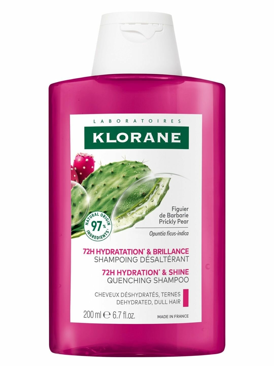 КЛОРАН Увлажняющий шампунь с опунцией, 200 мл | KLORANE Quenching Shampoo