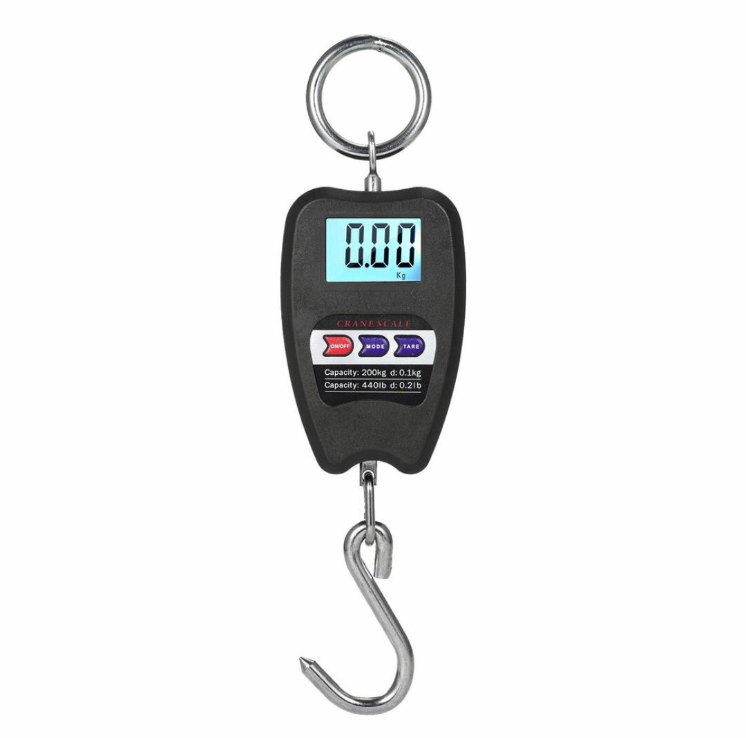 Весы безмен крановые, черные от 1 кг до 200 кг для склада, фермы, багажа, сельского хозяйства.